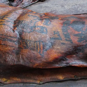 Tattoos reveal secrets of flayed skin man